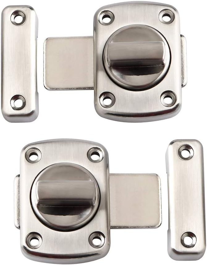 Amazon.com: (2 Pack) Rotate Bolt Latch Gate Latches Safety Door Slide ...