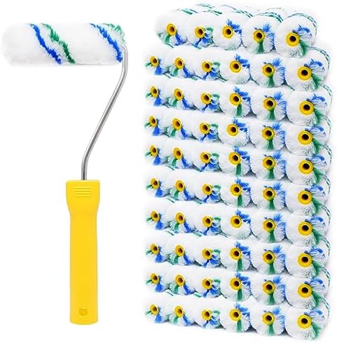 PROFOCON 61 Piece Small Paint Roller Covers Kit,4 inch Mini Paint ...