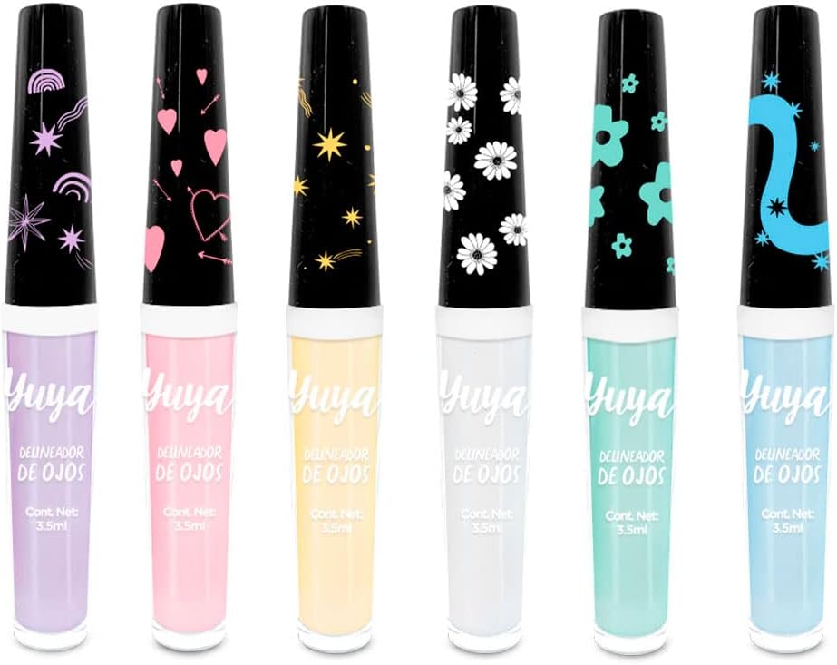 Yuya - Combo 6 Delineadores De Colores Para Ojos, 3.5 ml c/u : Amazon ...