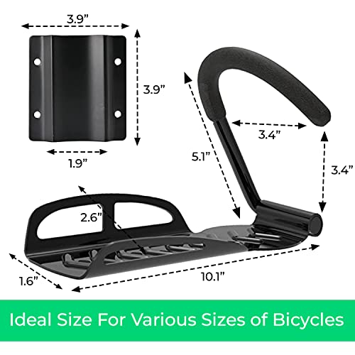 Snapklik.com : Etoolia 4 Pcs Heavy Duty Bike Wall Mount Hooks