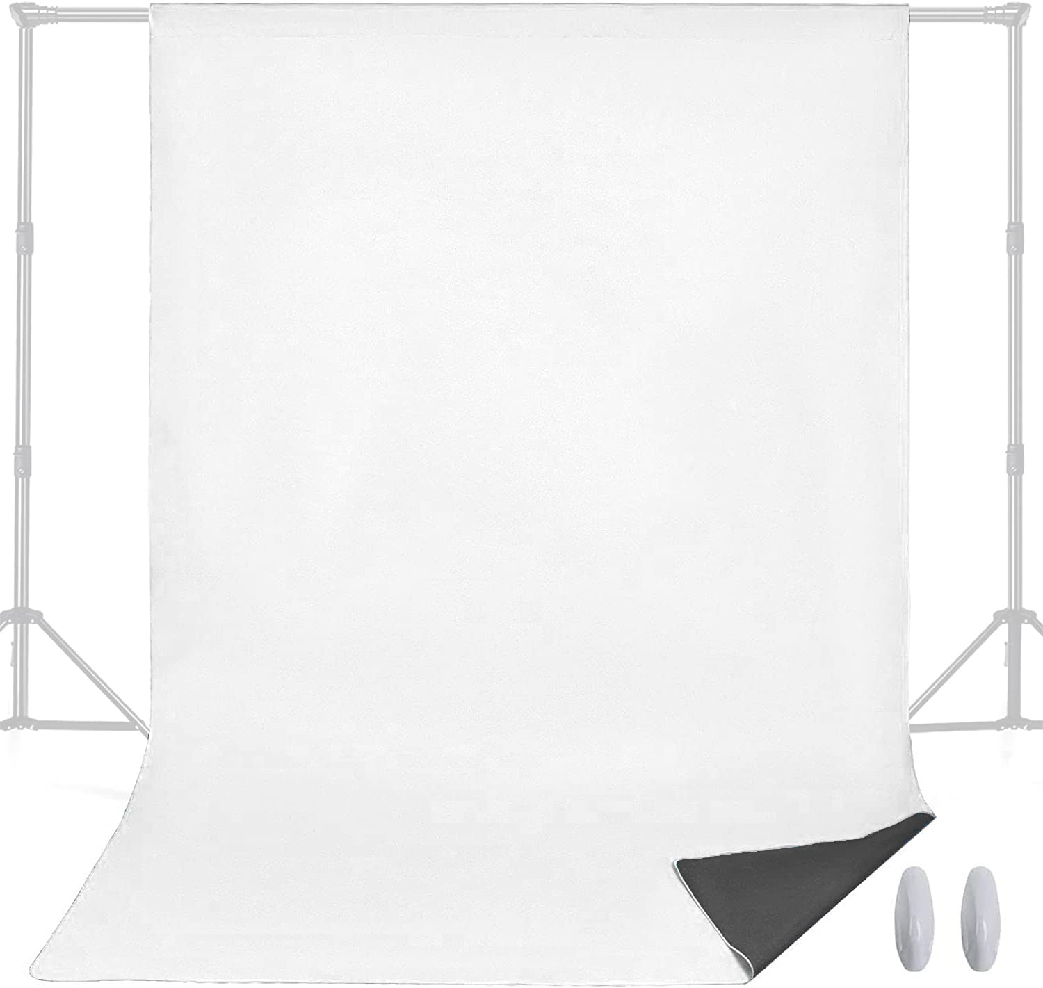 LENCARTA White Screen Backdrop 1.5m x 2m (4.9ft x 6.6ft) Portable White ...
