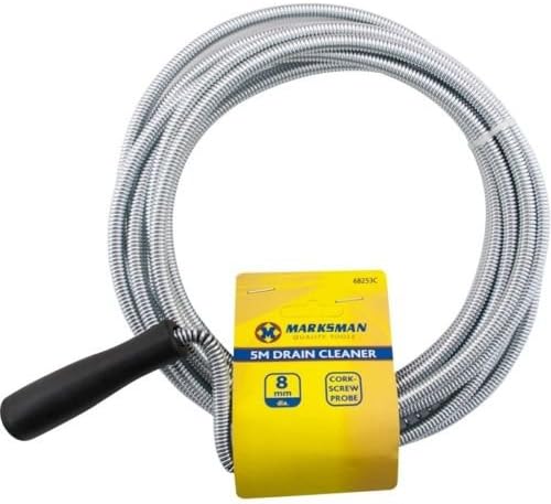 5M Drain Cleaner Rod - Unblock Waste Pipe, Sink Toilet | Cleaning Tool ...