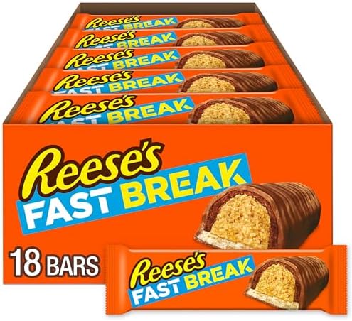 Amazon.com : REESE'S FAST BREAK Peanut Butter Nougat Candy Bars, 1.8 oz ...