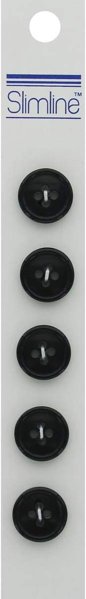 Amazon.com: Slimline Buttons 9/16" Black 5pc Hook #79
