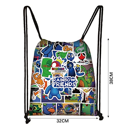 JEEON Rainbow Friends Drawstring Bag School Backpack Rainbow Friends ...
