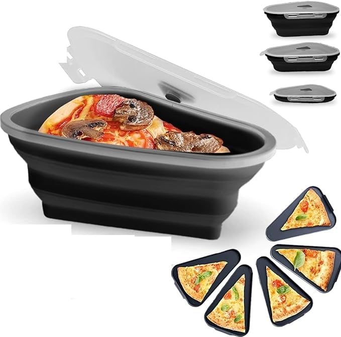 Buy LEVGRY Silicone Pizza Storage Container, Expandable and Collapsible ...
