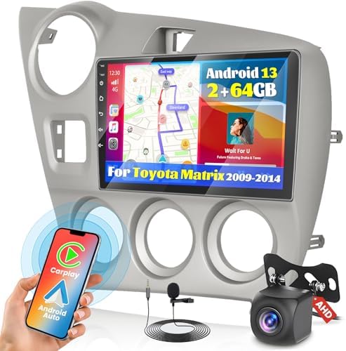 Amazon.com: Fuluku 2+64GB Android 13 Car Stereo for Toyota Matrix 2009 ...