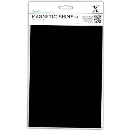 Xcut 4-Piece A5 Adhesive Backed Magnetic Shim, Black : Amazon.co.uk ...