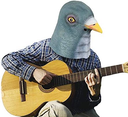 Amazon.com: Pigeon Mask Latex Full Head Mask for Halloween Costume ...