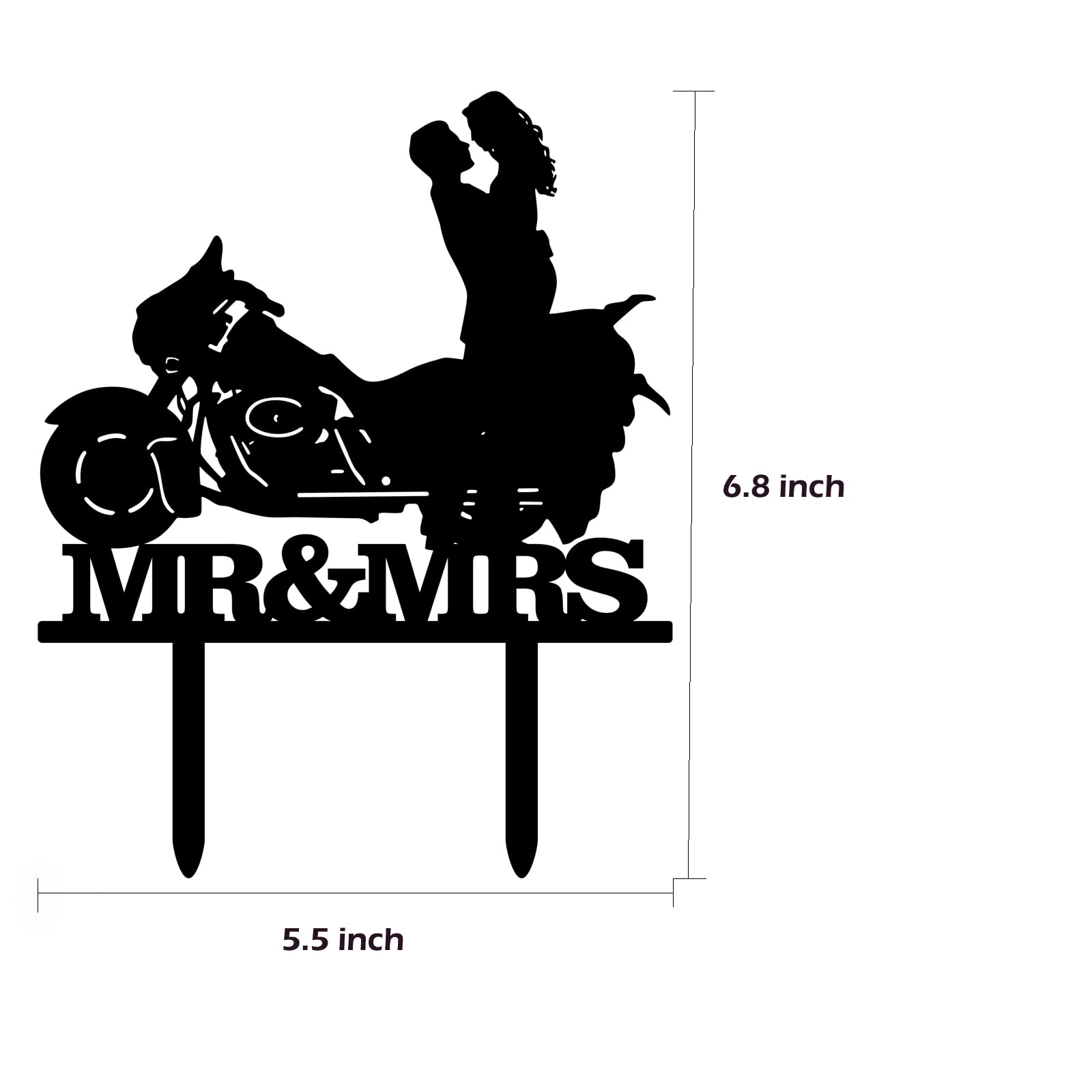 Snapklik.com : Motorcycle Wedding Cake Topper Funny Mr And Mrs
