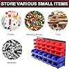 Amazon.com: Socpuro Wall Mounted Storage Bins Parts Rack, 30Pcs Bins ...