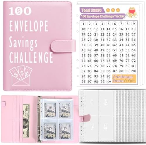Amazon.com : 100 Envelopes Money Saving Challenge, A5 Money Saving ...