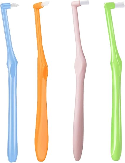 4 Pieces Tuft Toothbrush Tufted Brush,Single Tufted Toothbrush, Soft ...