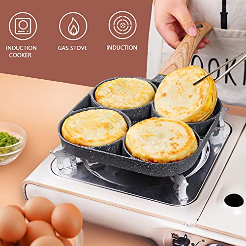 Non Stick Egg Frying Pan Shapes 4-Cup Egg Frying Pan - Nonstick Egg ...