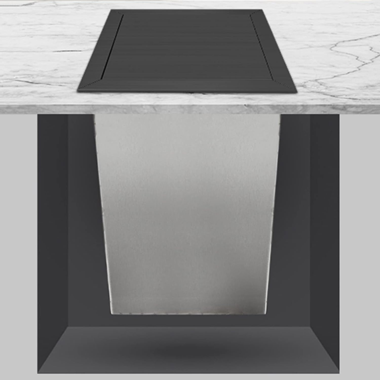 Amazon.com: Kitchen Cabinet Trash Can Built-in Waste Bin Container ...