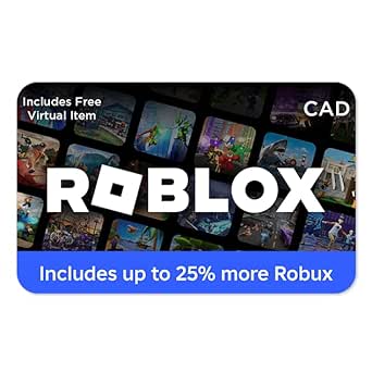 Roblox Digital eGift Card [Includes Free Virtual Item] [Redeem Worldwide] : Amazon.ca: Gift Cards