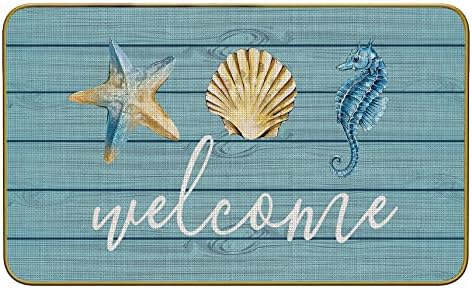 Amazon.com: Mingnei Nautical Door Mat, Beach Door Mats Outdoor, Beach ...