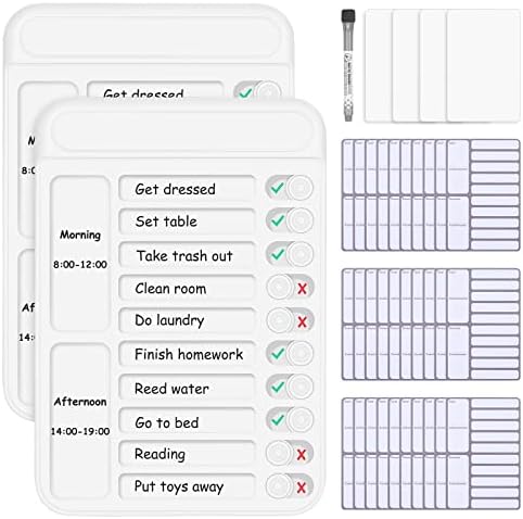 20 Pcs to Do List Checklist Board, 4 Memo Chore Chart for Kids ...