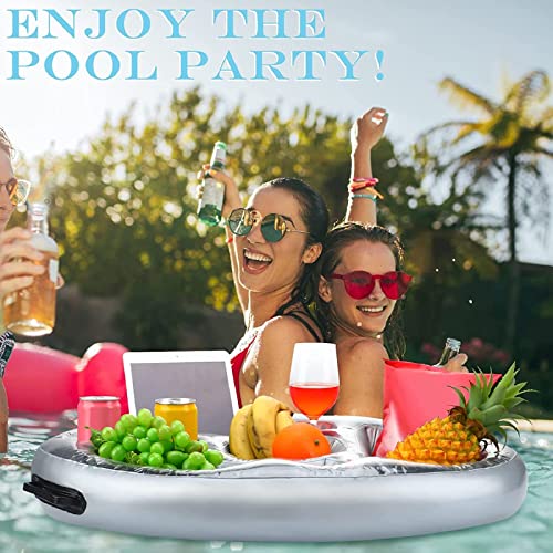 TSQZE Pool Bar Inflatable Drink Holder, Inflatable Floating Drink ...