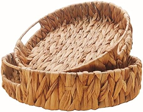 Amazon.com: Grass Weaving Tray, Grass Storage Bins for Fruit or Tea ...