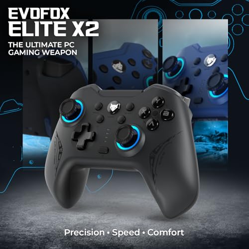 EvoFox Elite X2 Wireless Gaming Controller For PC with 1000Hz Polling ...