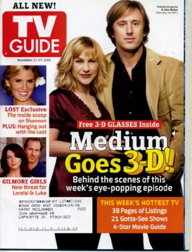 TV Guide November 21, 2005 Patricia Arquette & Jake Weber/Medium, Lost ...