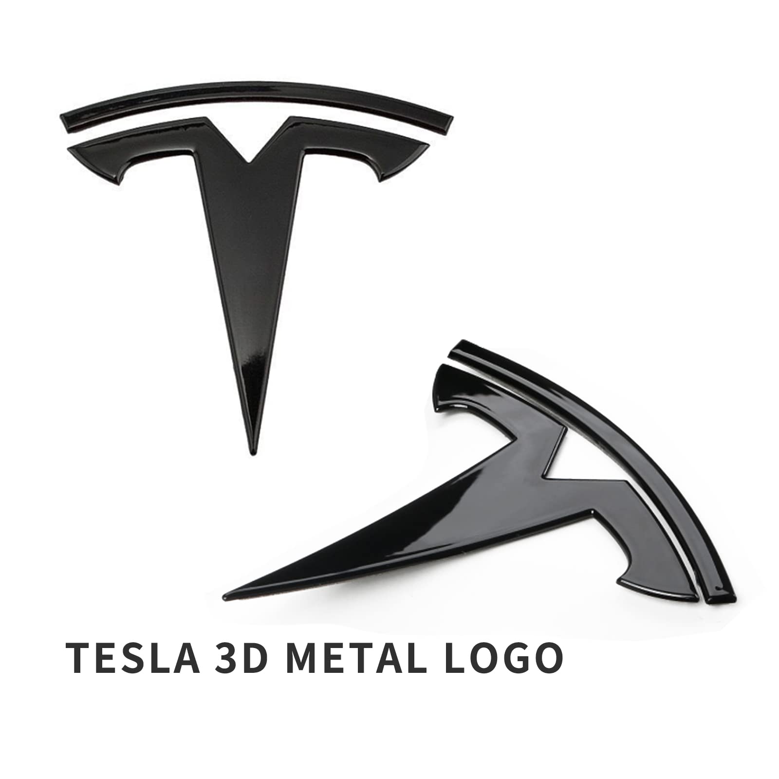 Snapklik.com : Powlamks 3D Metal Emblem Sticker For Model 3, 2Pcs ...