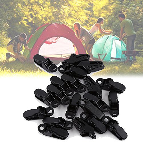 DEALPEAK 20Pcs/Set Heavy Duty Trap Clips Jaw Tent Snaps Camp Clamp ...