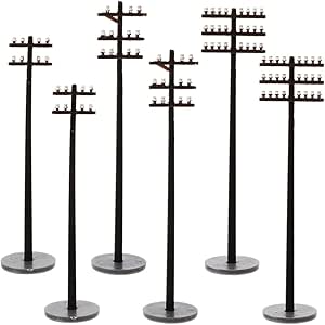 Amazon.com: ibasenice Miniature Telephone Pole 6Pcs Miniature Telephone ...
