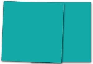 Amazon.com : Premium Smooth Matte Aqua Blue Card Stock 20 Sheets - 80 ...