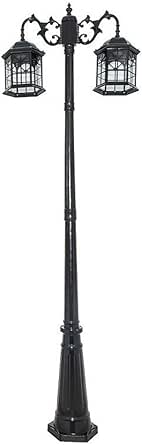 Traditional Outdoor Lamp Post Light Cast Aluminum Double Heads ...