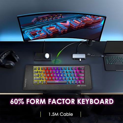 Ant Esports MK1200 Mini Wired Mechanical Gaming Keyboard with RGB ...