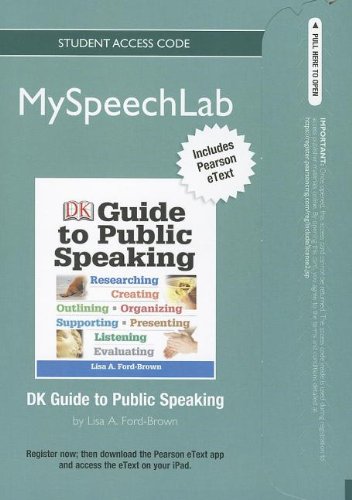 Buy Myspeechlab New With Pearson Etext Standalone Acces Card For Dk