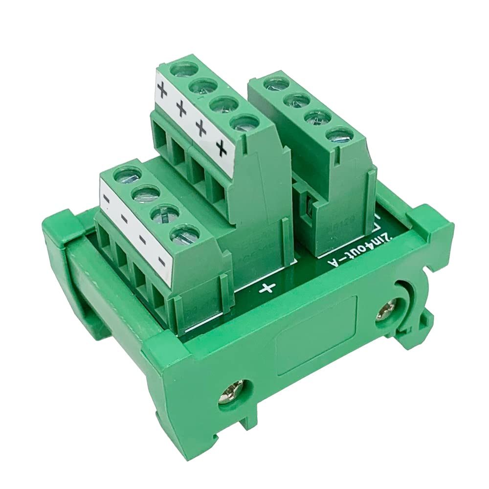 Snapklik.com : 2 In 4 Out Terminal Blocks Module, 25A DIN Rail Mounting ...