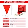 Amazon.com: AuTop 100 Feet Solid Red Pennant Banner Flags String ...