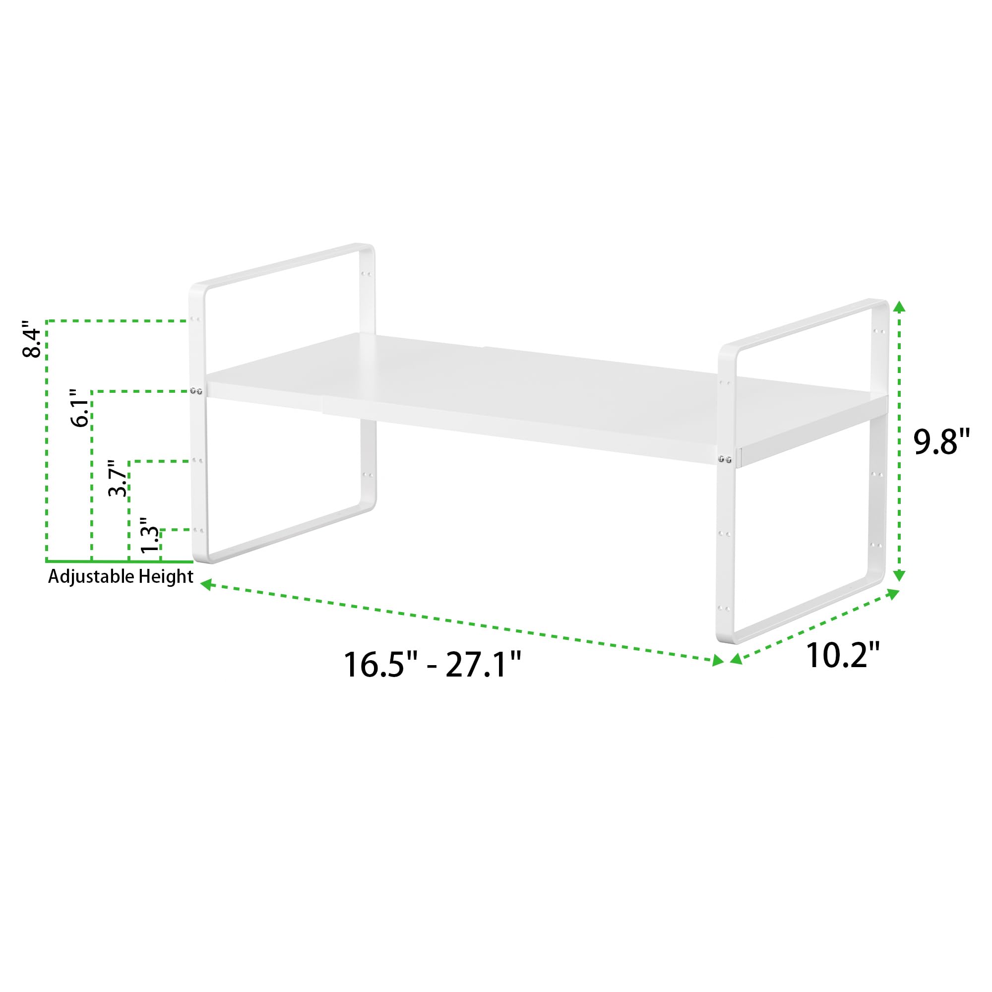 Expandable Cabinet Storage Shelf Stackable Organizer Rack for Kitchen ...