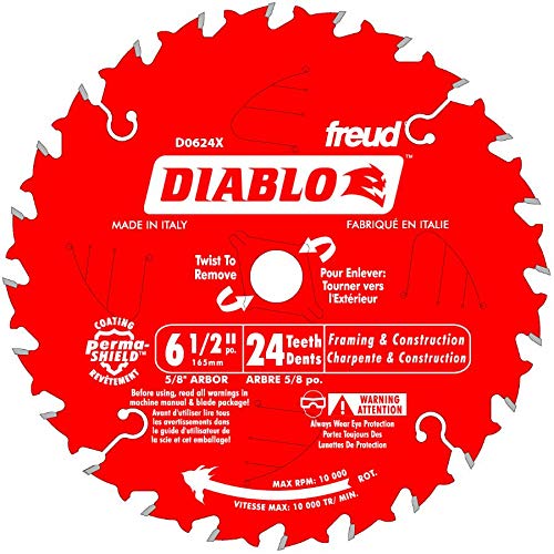 6-1/2" 24 Tooth Carbide Framing Circular Saw Blade - Amazon.com