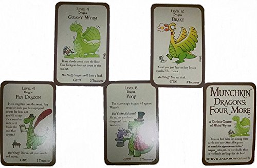 Munchkin Dragons Four More GTM Promo Cards: Steve Jackson, John Kovalic ...
