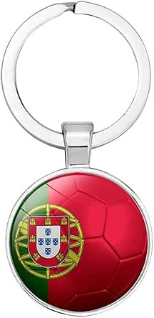 Amazon.com: Art Attack Portugeuese Flag Soccer Keychain, Portugal ...