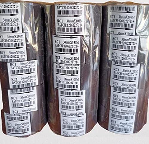 Alpha India Hot Foil Ribbon for Coding Machine (30,MM x 100,Mtr Black ...