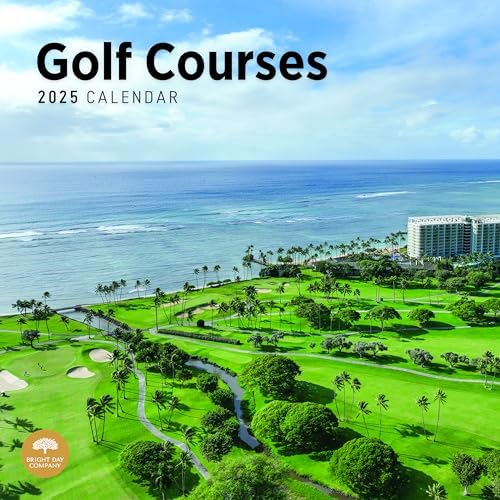 Amazon.com: 2025 Golf Courses Monthly Wall Calendar by Bright Day, 12 x ...