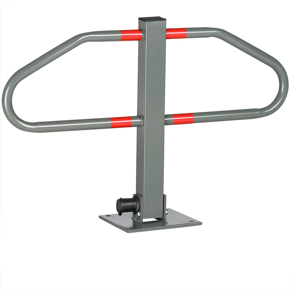 Monzana Parking Barrier Security Folding Post Car Park Space Bollard ...