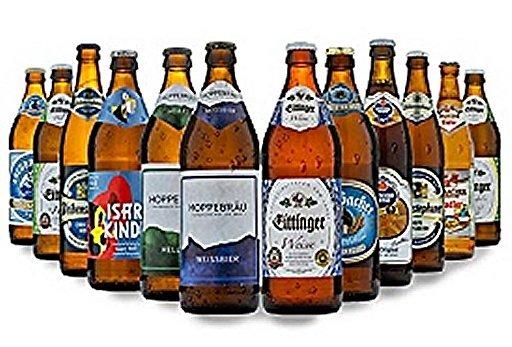 Bayrisches Bier-Geschenk-Set in Bierbox (12x0,5l Bier aus Bayern) | Ein ...