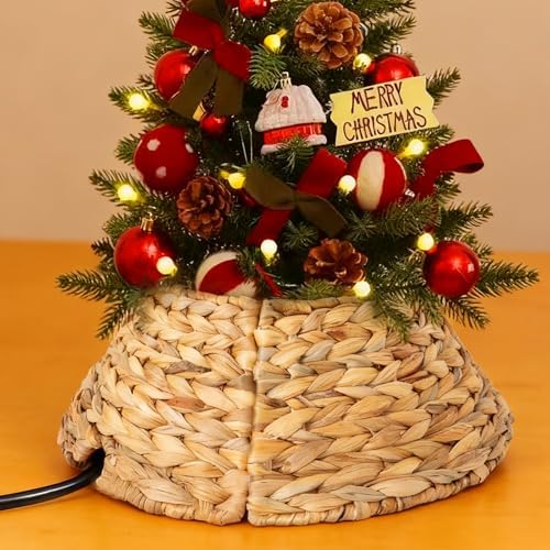 Amazon.com: Mini 13.5 Inch Christmas Tree Collar: Woven Hyacinth ...