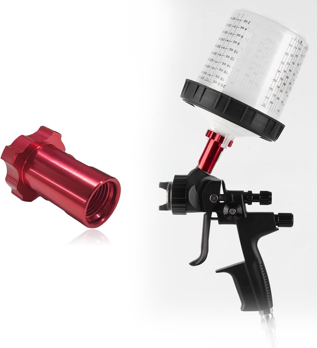 Amazon.com: Yourkar Spray Gun Cup Adapter, M16 Durable Aluminum Female ...