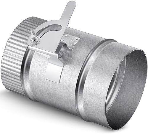 Therwen Backdraft Damper Duct Manual Volume Damper with Sleeve Stove ...