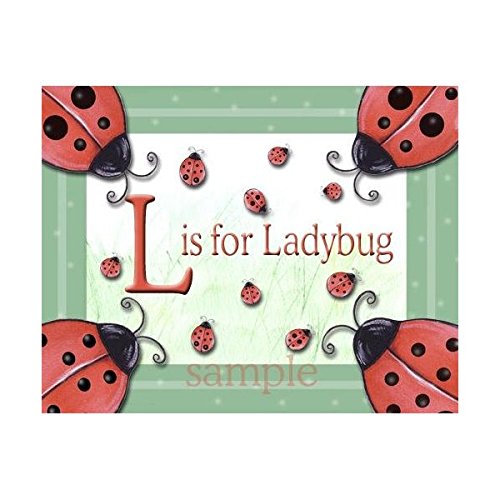 Amazon.com: "L" is for Ladybug Nursery Decor Art Print : Home & Kitchen