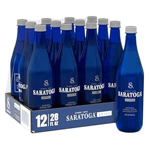 Amazon.com : Saratoga Spring Water Bottles, 12 Pack - Still Bottled Water with Naturally ...