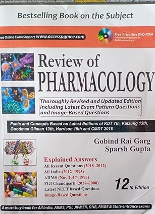 Buy Review of Pharmacology By Gobind Rai Garg (Second Hand & Used Book ...