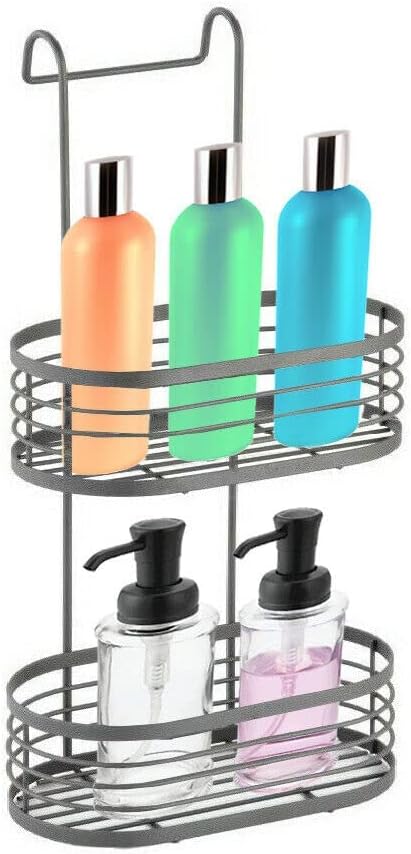 HOMION Over Shower door Screen Caddy Hanging Bathroom Organiser Shower ...